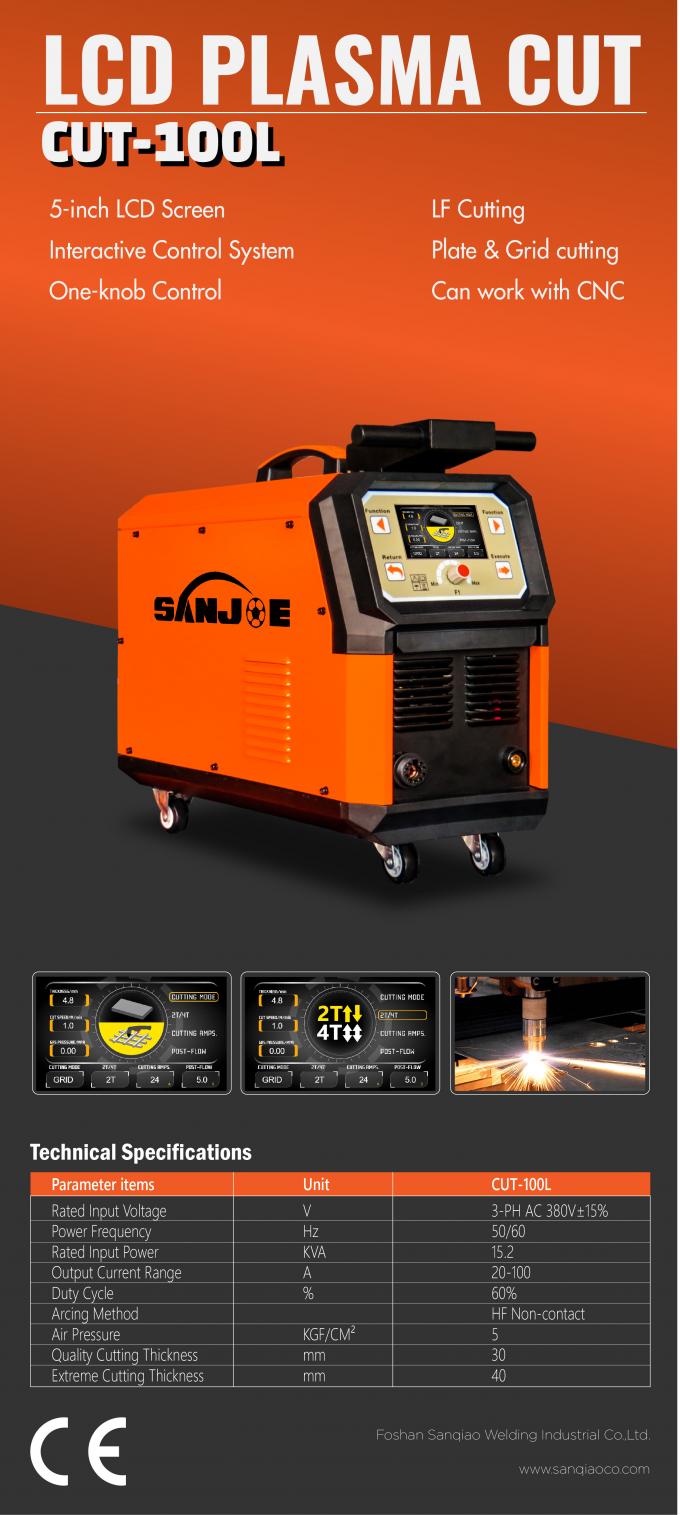 LCD display 100A IGBT CUT-100L Plasma Cutter grid cutting CNC using ...